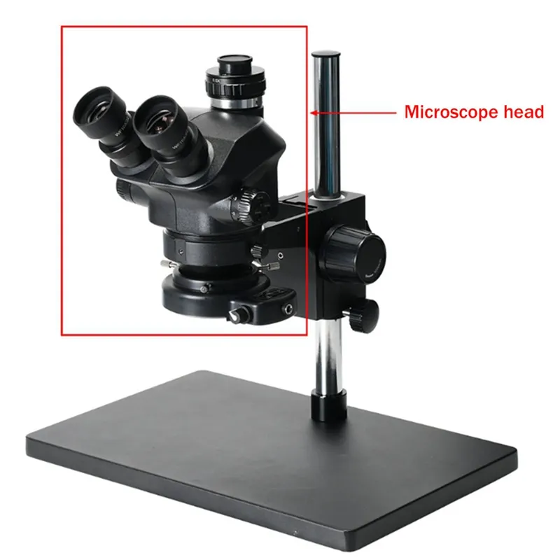 Trinocular Stereo Microscope 3.5X-100X with WF10X/22mm Eyepiece, Rubber ...