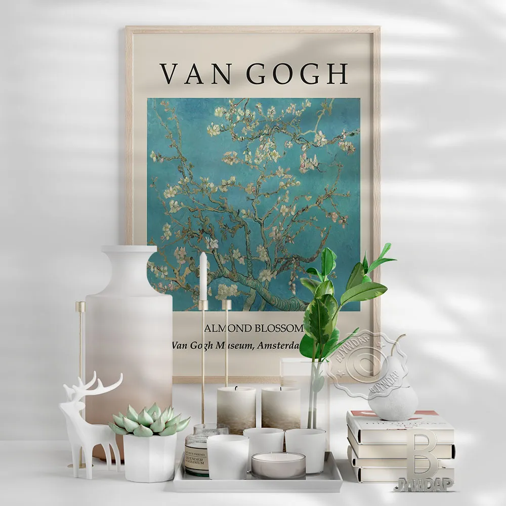 Van Gogh Almond Blossom Art Print 16x20 in Canvas Vintage Impressionist ...