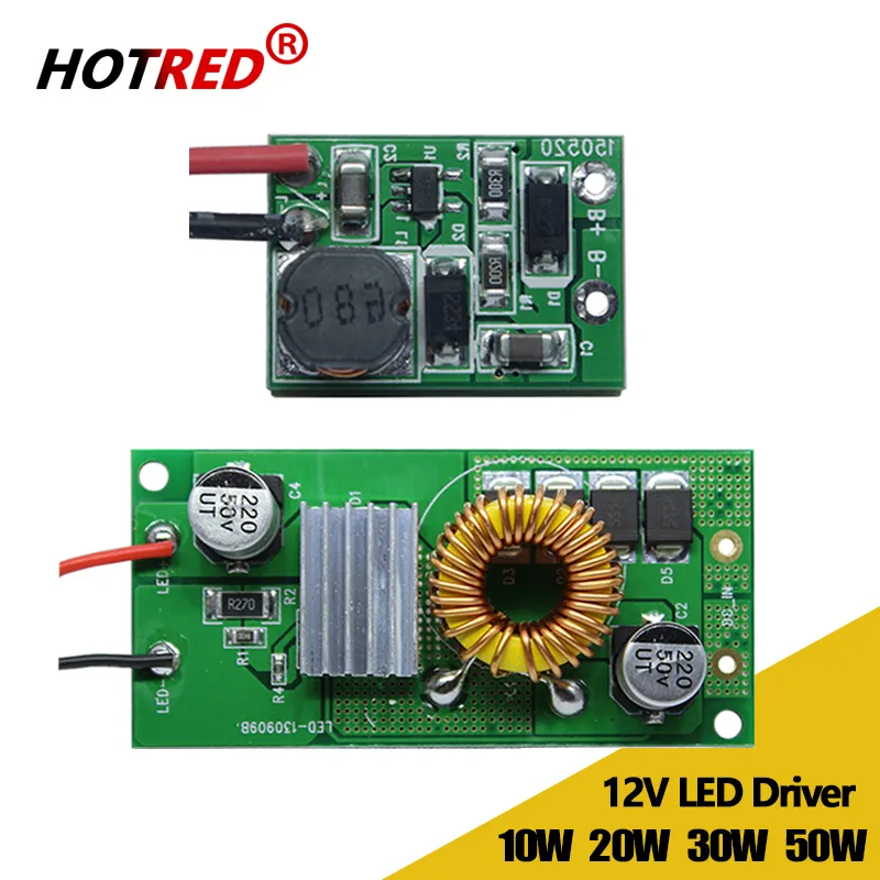 DHgate.com:DC12V-24V LED Driver Board 10W-50W High Power Supply Transformer, for DIY Light Lamp ...