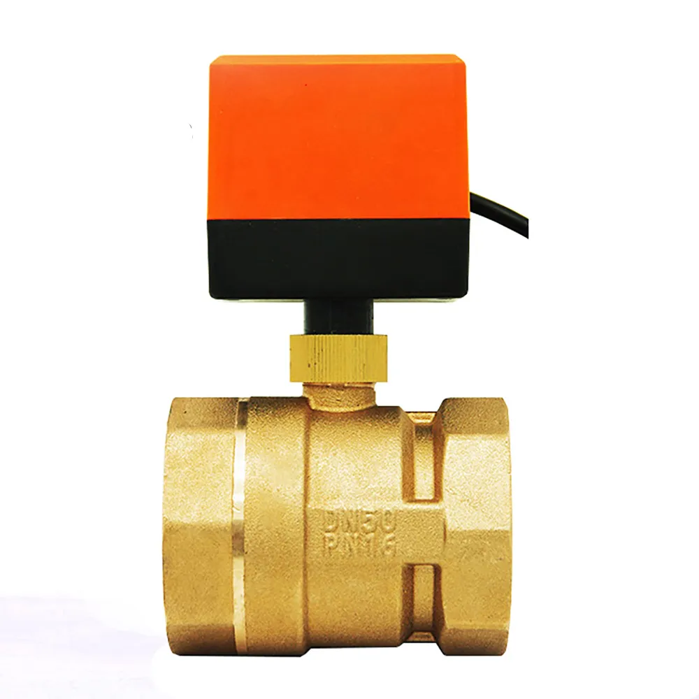 DN15-DN50 Brass Electric Ball Valve, 220V/12V/24V 3-Wire 2-Point Control, Motorized Ball Valve ...