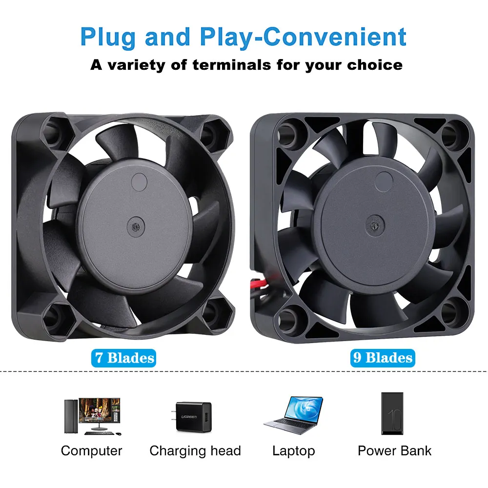 DHgate.com:GDSTIME 40mm Computer Case CPU Cooler, Dual Ball Bearing 3D ...