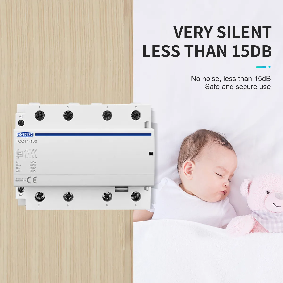 TOCT1-100 4P 100A 4NO 400V 50/60HZ Din rail household AC modular ...