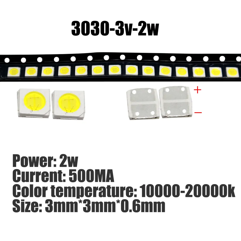 LED Backlight For LG TV: High Power 2W 3030 3V LED, 100/White Light For ...