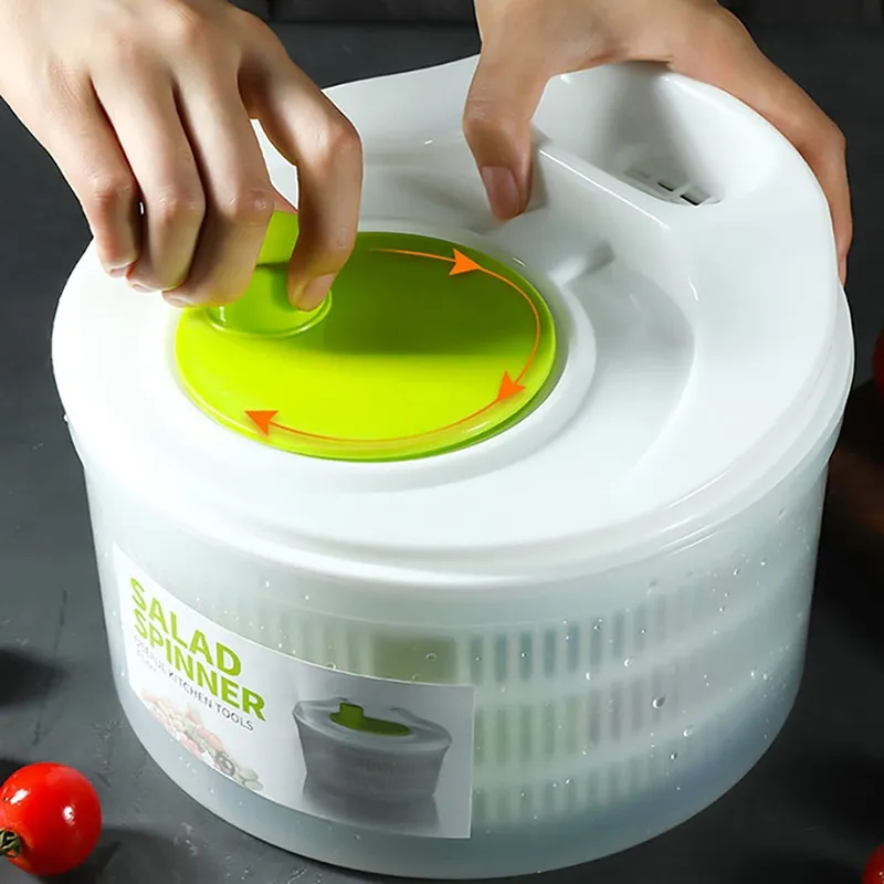Premium Salad Spinner, Large Capacity Vegetable Washer with Quick-Dry ...