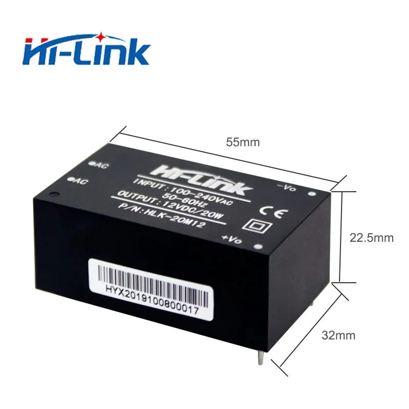 2024 Hi-Link 20W AC-DC Power Supply Module: 220V to 12V 1.6A, Compact Isolated Step-Down ...