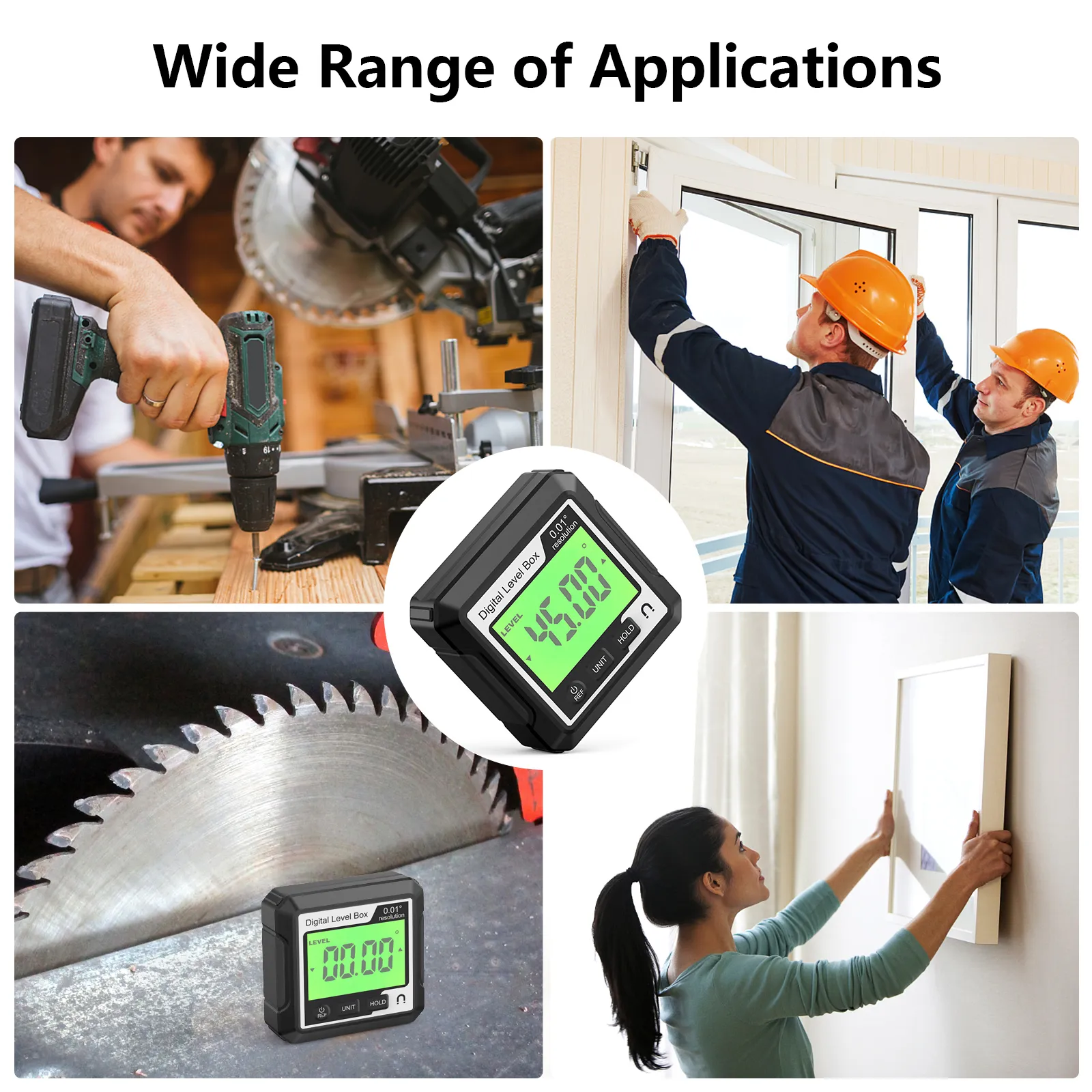 2024LCD Digital Angle Finder Protractor, Magnetic Inclinometer Level ...