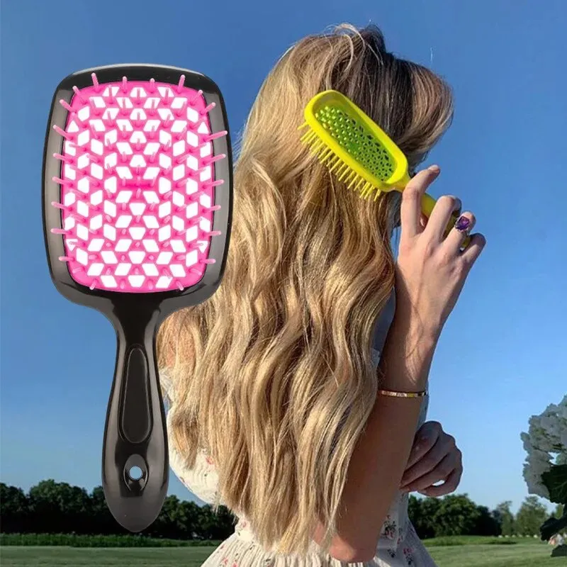 3-Pack Honeycomb Mesh Hair Comb, Wet & Dry Dual-Use Scalp Massager ...