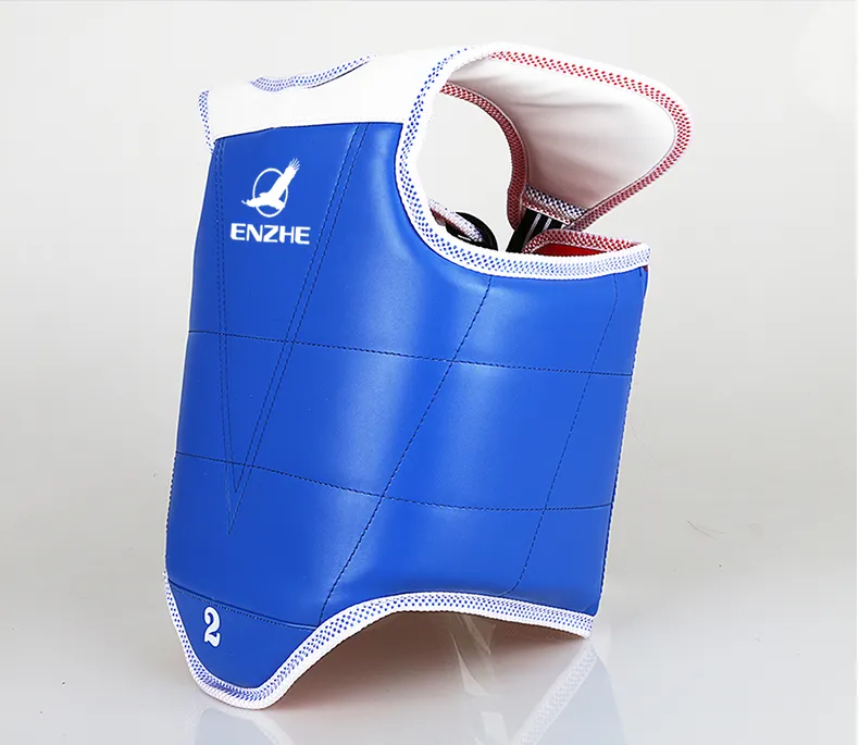 Double-Sided Wearable Red or Blue TKD Chest Guard for Kids and Adults ...