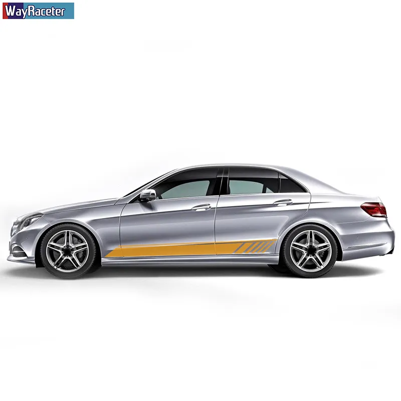 Car Hood Decal Side Stripes Skirt Sticker For Mercedes Benz E Class ...