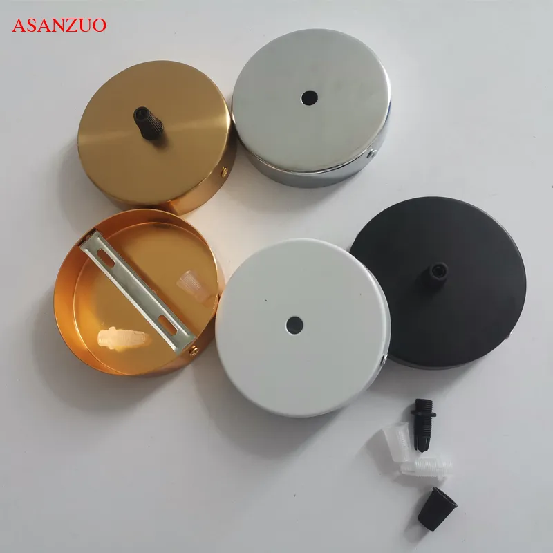 Upgraded4-Pack Ceiling Light Fixture Mount Canopy, Black/White/Silver ...