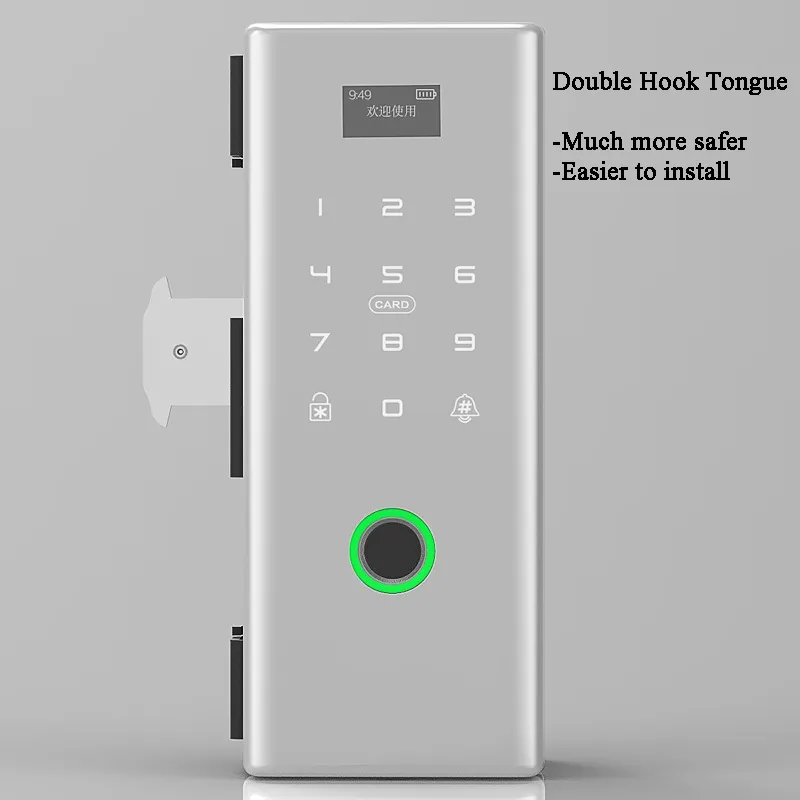 Digital Sliding Glass Door Lock Biometric Fingerprint Keyless Entry For ...