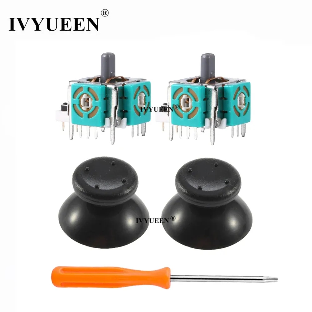 IVYUEEN 2 3D Analog Stick Sensor Potentiometers and Thumb Sticks Cap ...