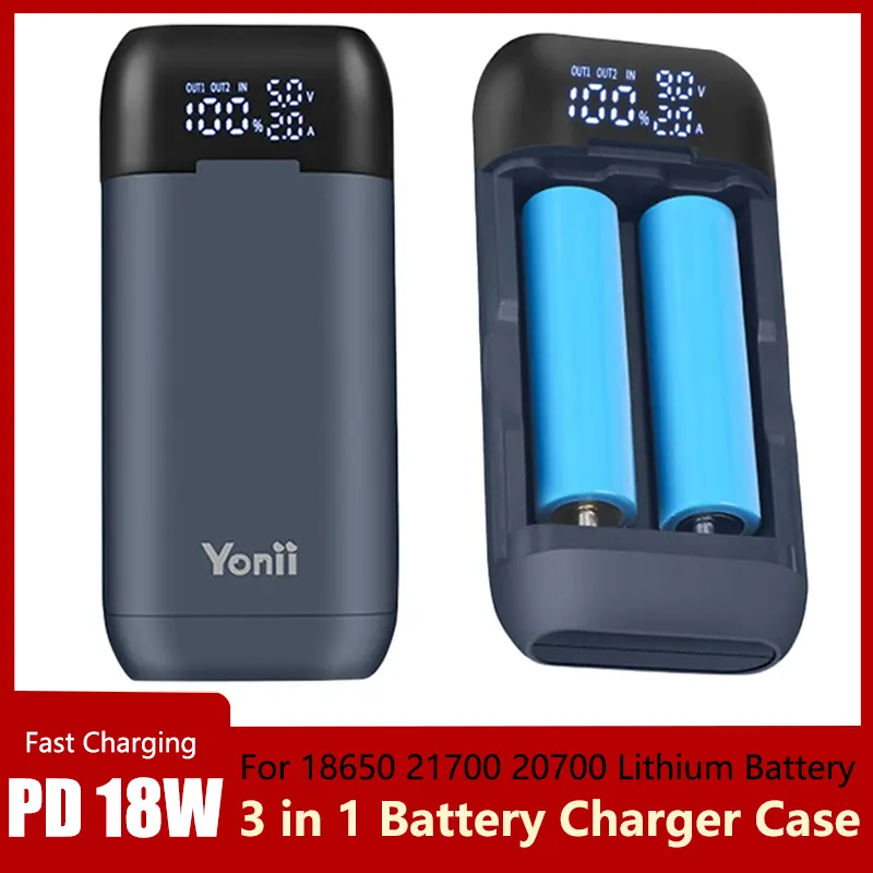 DIY Power Bank Case for 18650 Batteries - USB-C PD 18W Fast Charging ...