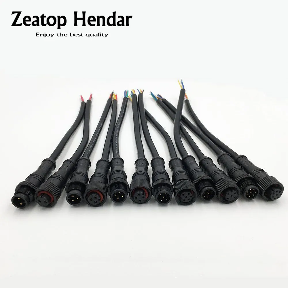 DHgate.com:M12 Metal Waterproof Screw-Type Cable Power Plug Connector ...