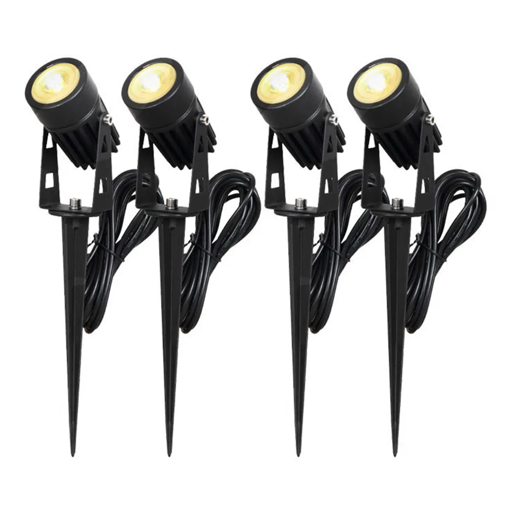 DHgate.com:4-Pack Waterproof LED Spike Garden Lights, 3000K Warm White ...