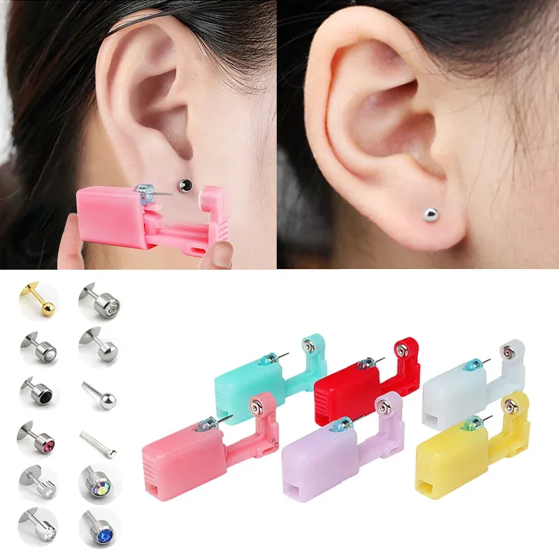 Painless Self Piercing Kit: Disposable Sterile Ear Cartilage Tragus ...