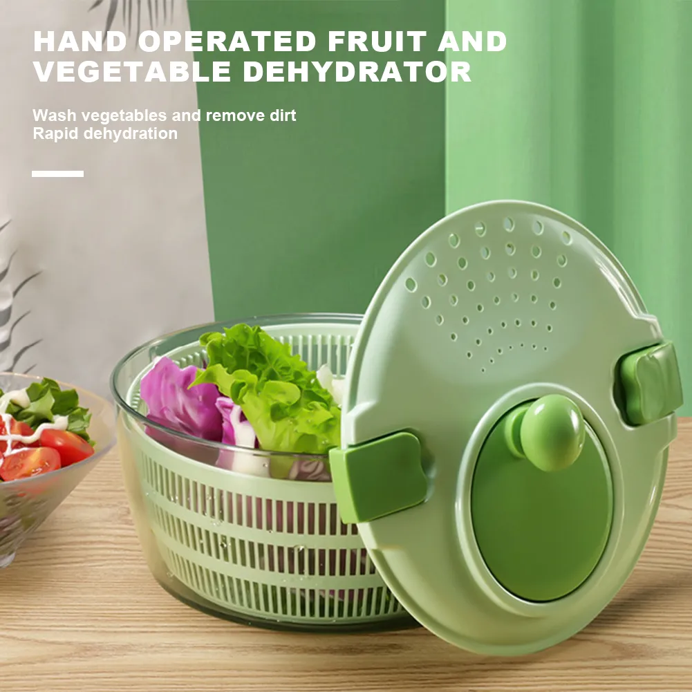Vegetable Washing Sink & Salad Drainer Bowl: Large Green Salad Spinner ...