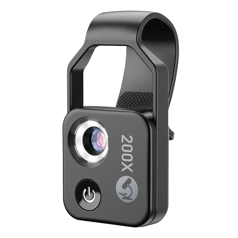 200X Zoom Phone Microscope with CPL & LED Light | Smartphone Digital ...