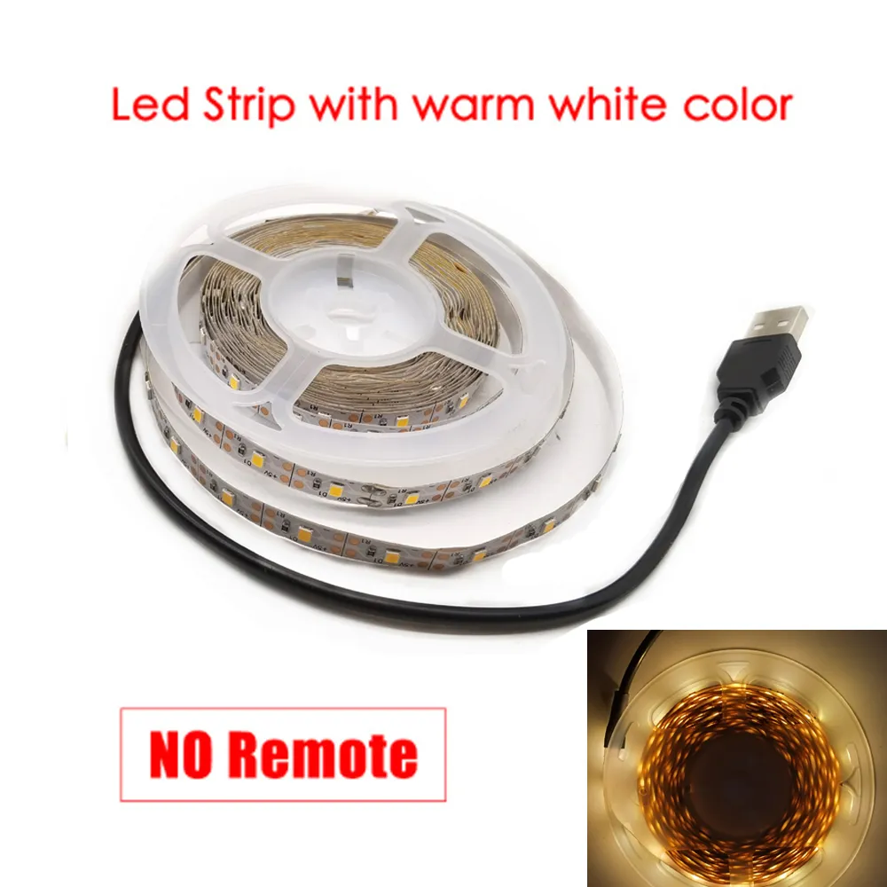 5V RGB LED Strip Light USB Powered 16.4 ft 2835 Diode Ribbon for PC TV ...