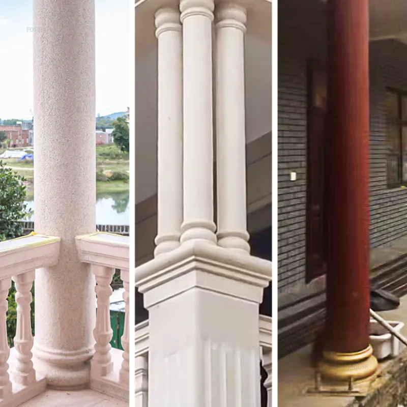 Molds For Concrete Planters European Villa Cement Round Column Molds ...