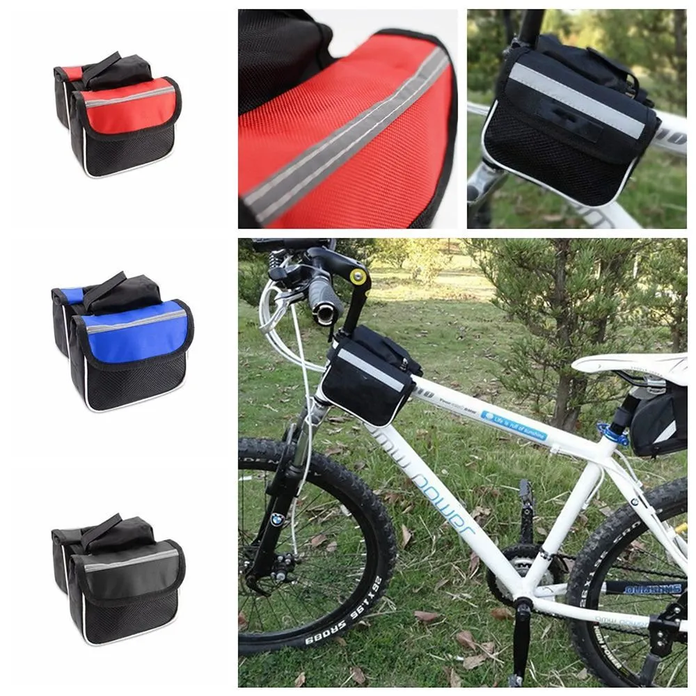 3-in-1 Cycling Front Bag, Reflective Bike Saddle Bag Set w/ Phone ...