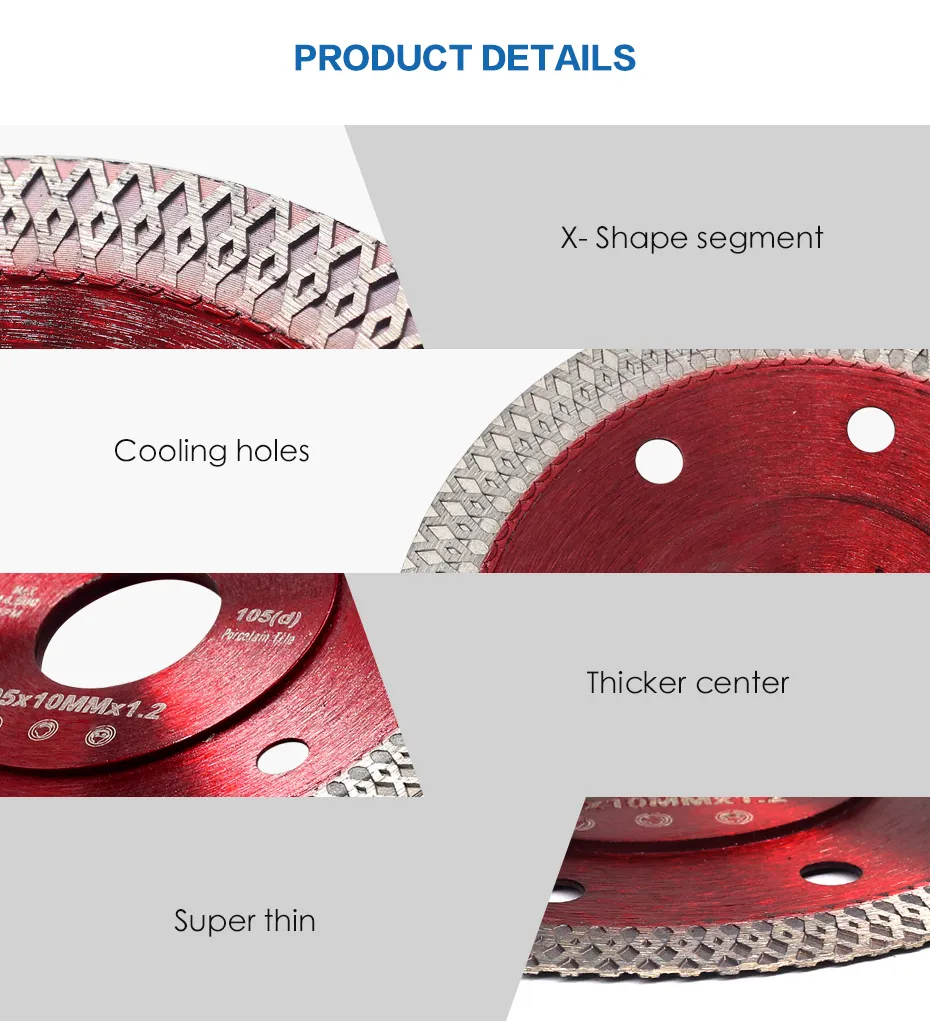 Casaverde D125mm Super Thin Tile Blade Diamond Porcelain Ceramic ...