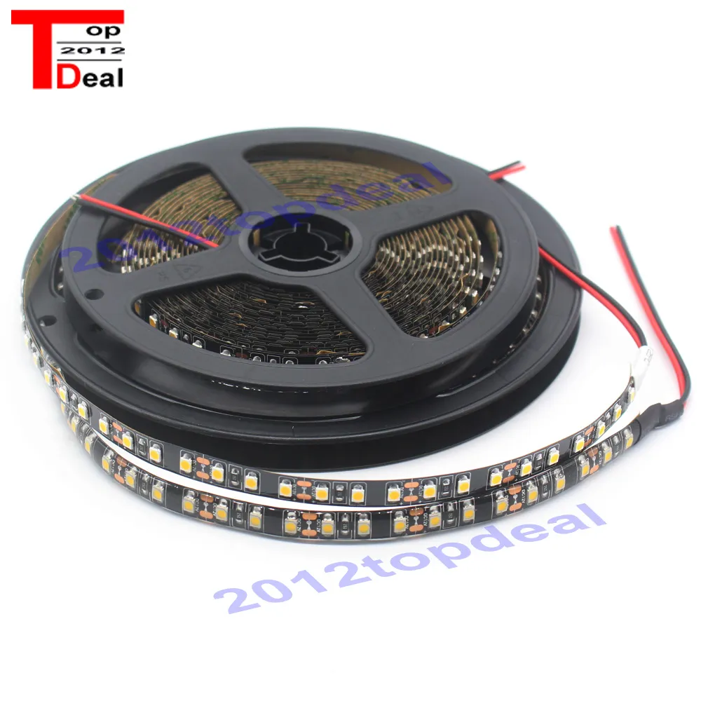 Warm White 12V 5m SMD 2835 Flexible LED Strip Light, 120 LED/m, 600 ...