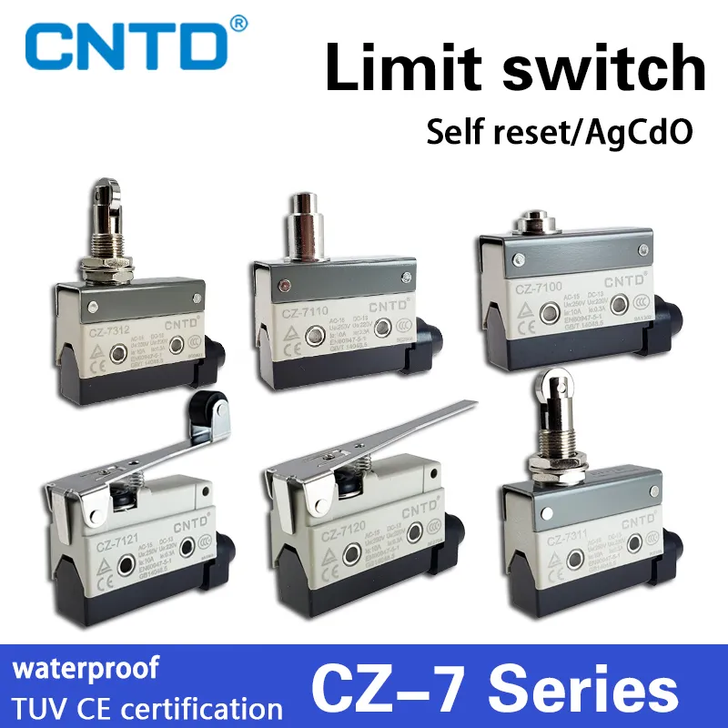 CNTD CZ Series Travel Limit Switch 1NO1NC 10A 250V 24V Micro Switch for ...
