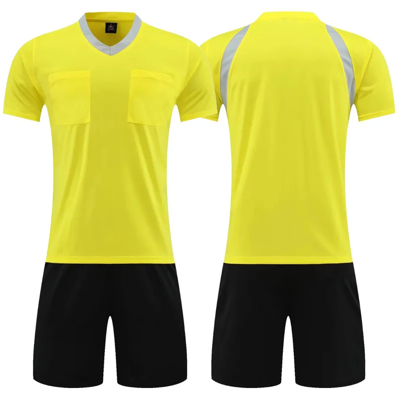 Customized Name Number Men Referee Uniforms Soccer Football Jerseys ...