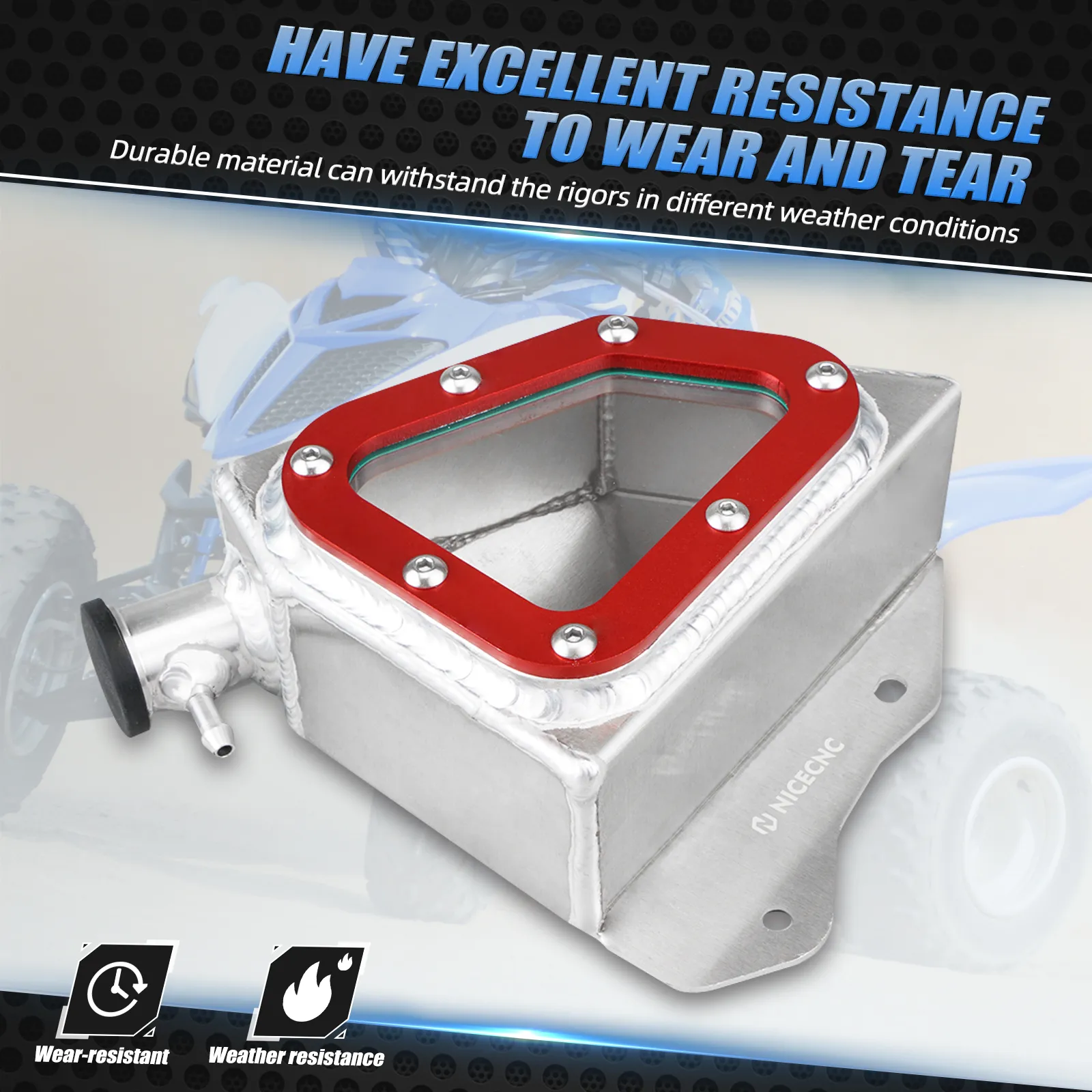 Cuatrimoto Yamaha Raptor 700 Upgraded Coolant Overflow Tank, Aluminum ...