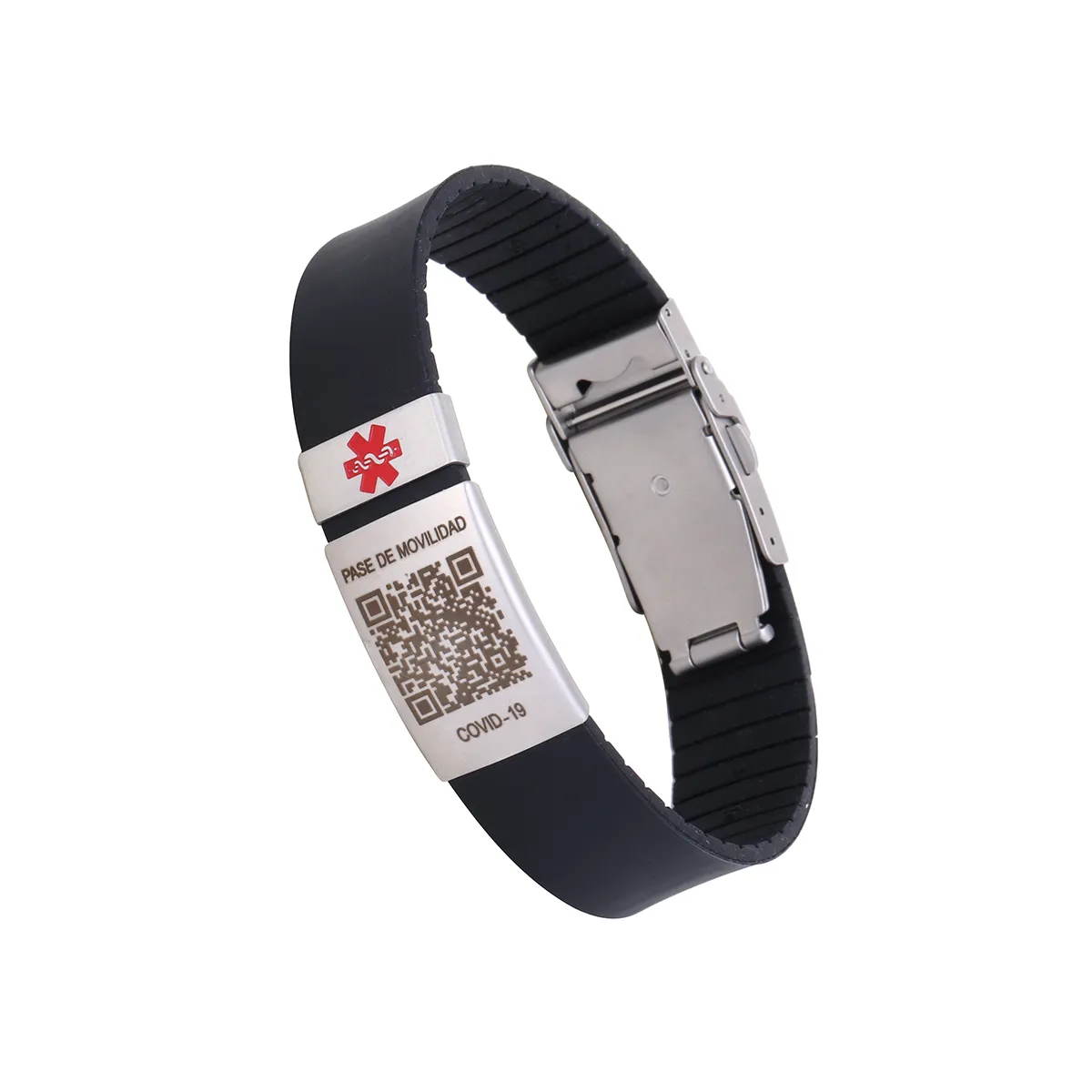 Silicone QR Code Medical ID Bracelet, Customizable Wristband for ...