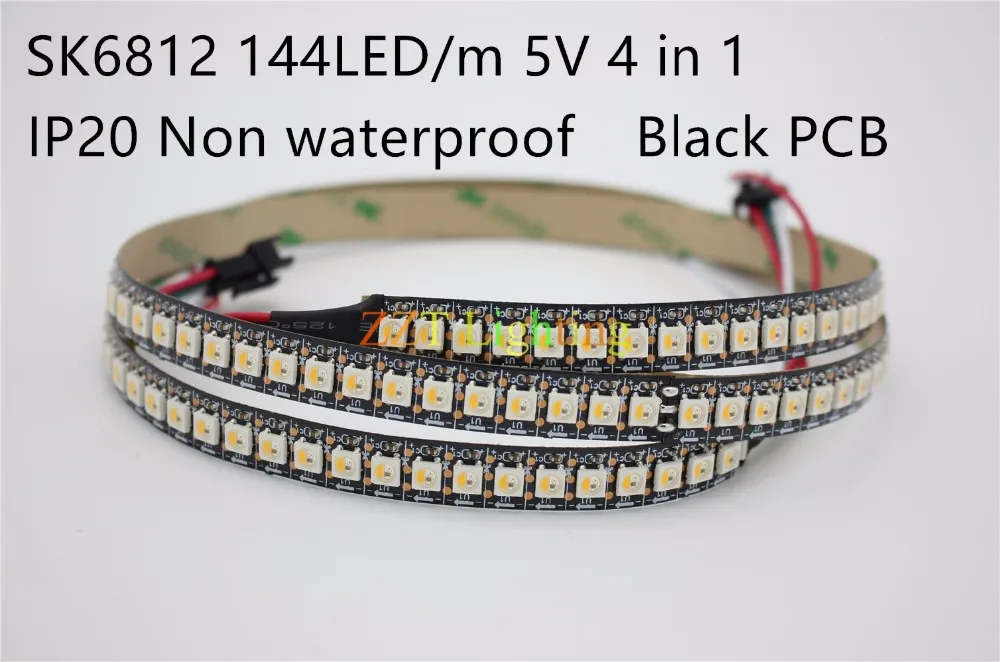 SK6812 LED Strip, 4-in-1 RGBW/RGBNW/WW Color, 30/60/144 LEDs/Pixels ...