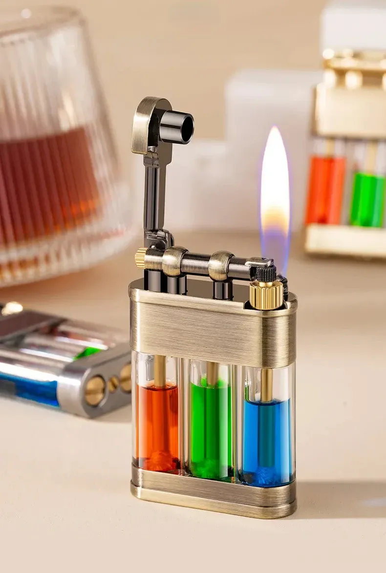 Unique Lighters: Transparent Oil Tank Kerosene Lighter With Windproof ...