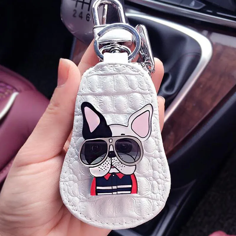 Keychain Cute Dogs Key Chain Poodle Bulldog Purse Charms Car Key Packet ...
