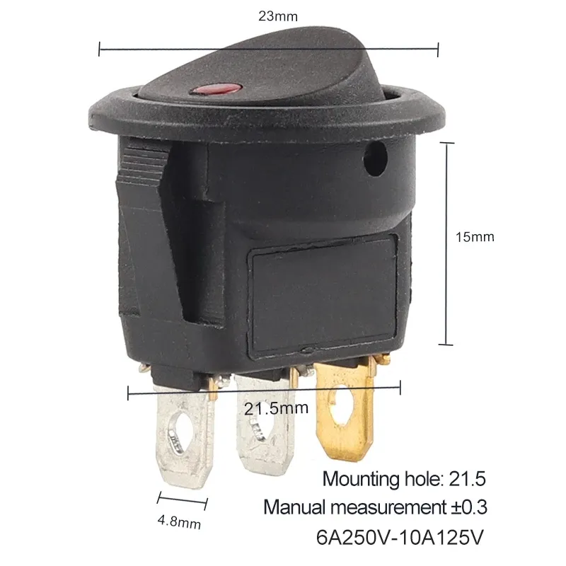 Round Rocker Switch: Waterproof Power Toggle Switches for Boats, Cars ...