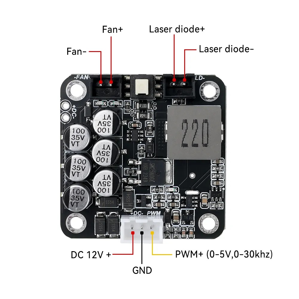 High Power Blue Laser Pointer 40W Driver Board With TTL Control For DIY ...