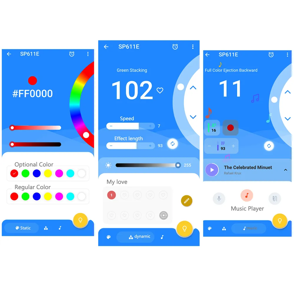 SP611E LED Strip Light Controller: Smart Music Bluetooth IR for WS2812 ...