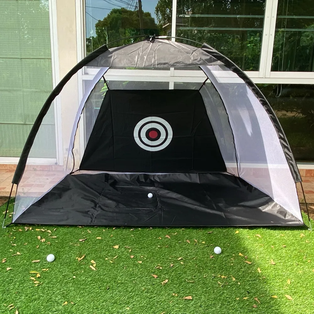 Indoor/Outdoor Golf Practice Net 2M Hitting Cage With Mesh Net For ...