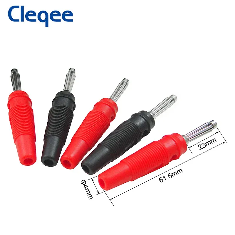 Cleqee P3008 Stackable Banana Plug Copper Connectors, Screw Locking ...