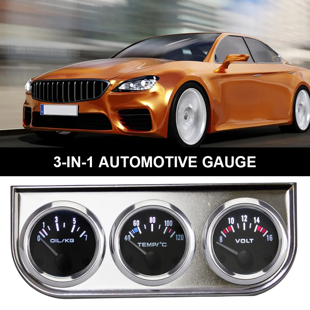 20243 in 1 Car Oil Pressure Water Temp Volt Gauge Cluster w/ Sensor ...