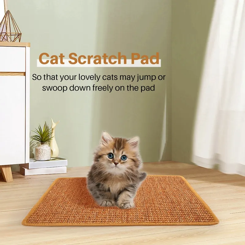 Cat Scratch Pad: Durable Sisal Cat Scratcher for Indoor Cats - Grinding ...