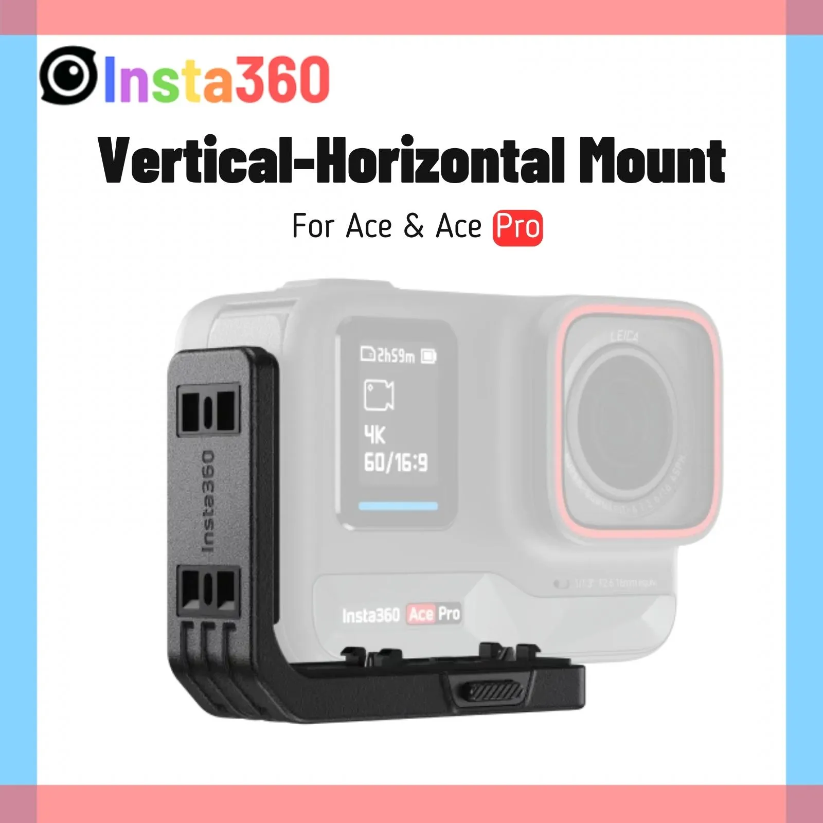 Insta360 Ace Pro Vertical to Horizontal Mount - 9:16 16:9 Aluminum ...