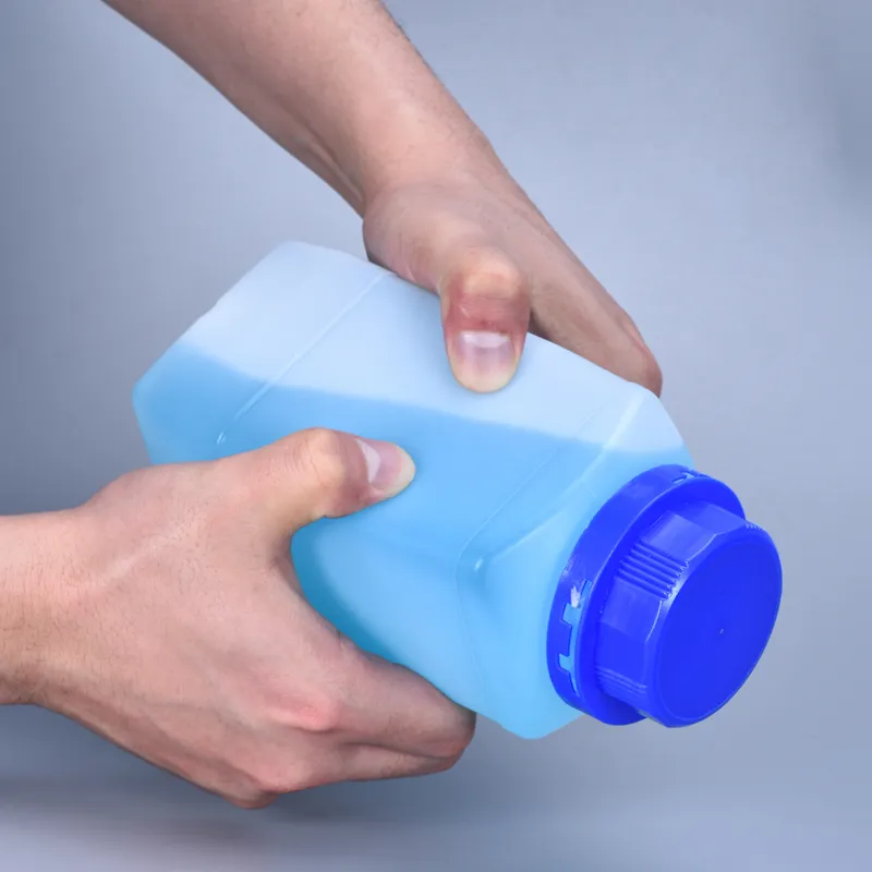 250ML/500ML/1000ML Empty HDPE Bottle With Inner Lid Food Grade Square ...