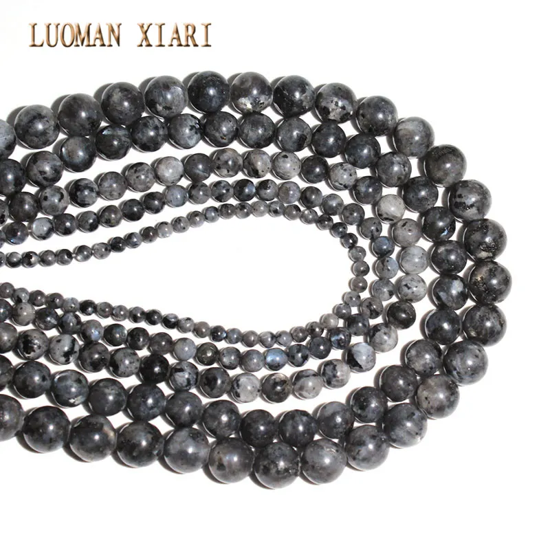 Black Spectrolite Labradorite Natural Stone Beads for Jewelry Making ...