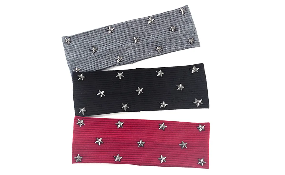 Knitted Ribbed Headband for Women Elastic Flat Hairband with Five ...