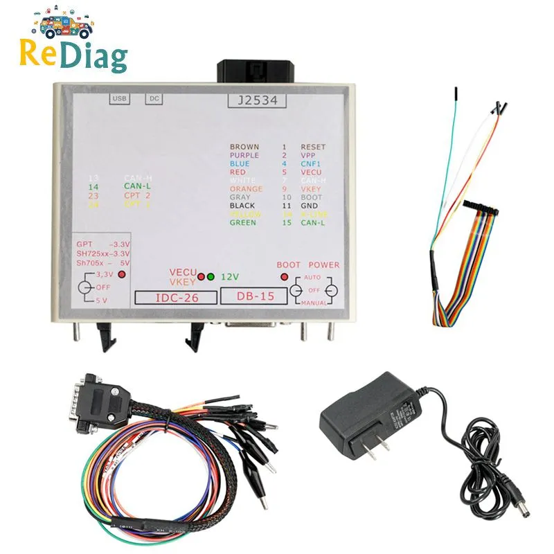 Newest Power Box for JTAG ECU Openport J2534 Device with Full Adapters ...