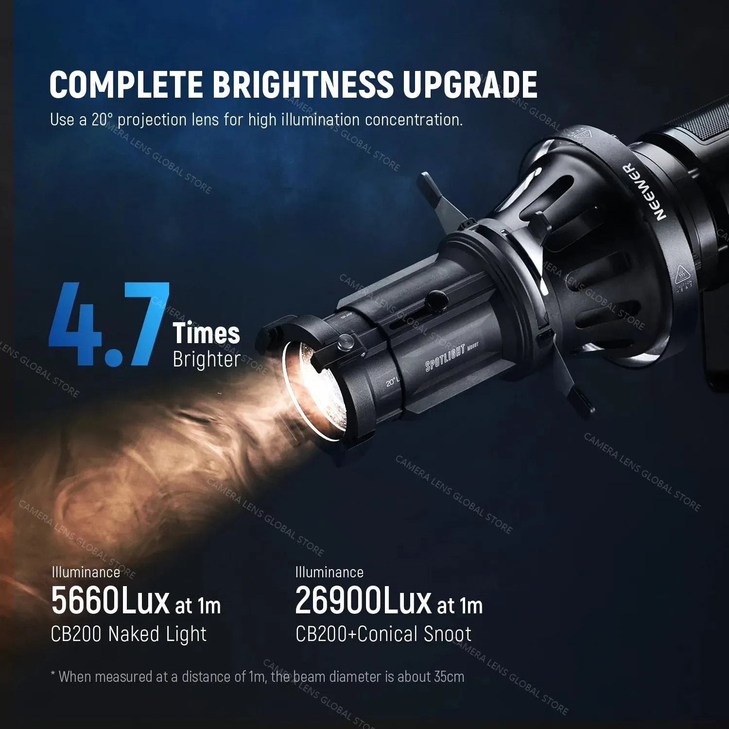 DHgate.com:NEEWER Spotlight Snoot with Bag - 20° Optical Lens ...