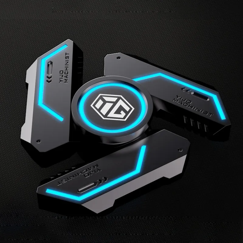 Light Up Hand Spinner Metal Fidget Toy With Silent Bearings, Luminous ...