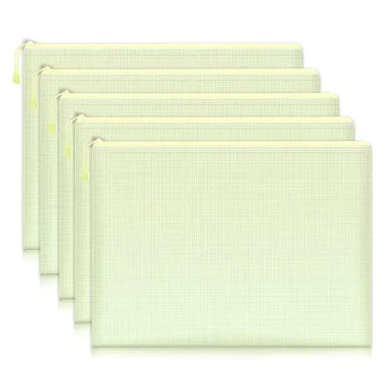 2024Mesh Zipper File Folders, A4 Document Bags with Zip, Office School ...