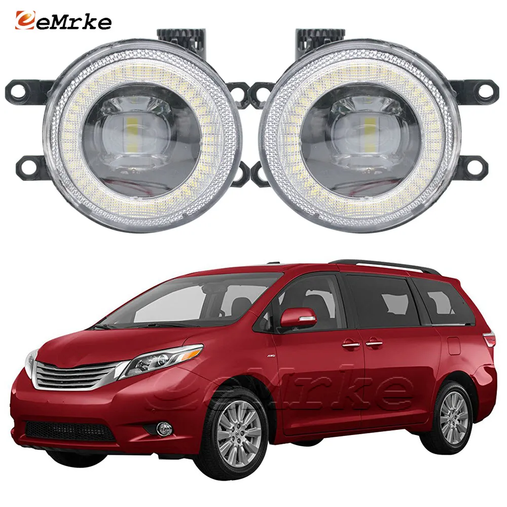 Brand LED Fog Lamp Lens With Angel Eye Daytime Running Lights For ...